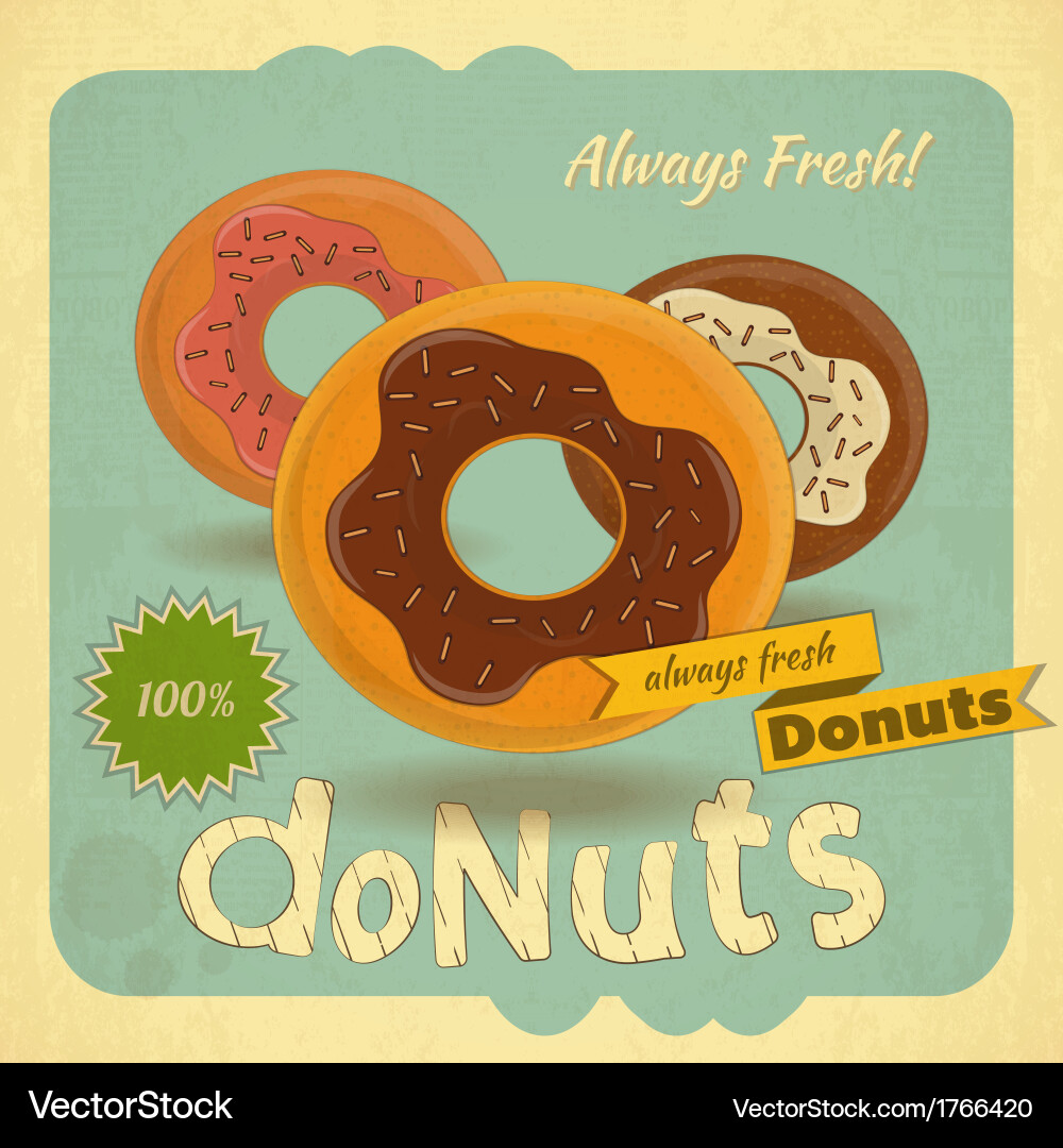 Donuts Royalty Free Vector Image - VectorStock