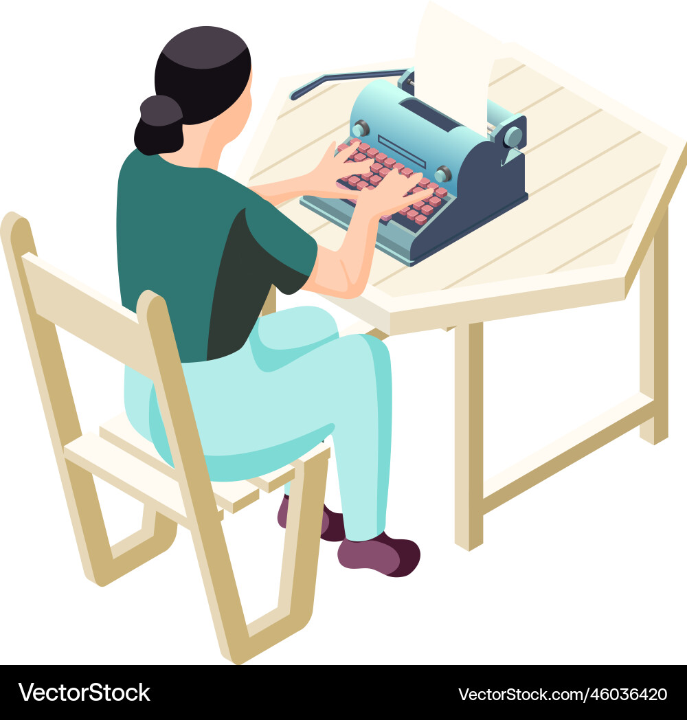 Downshifting escape typewriter composition Vector Image