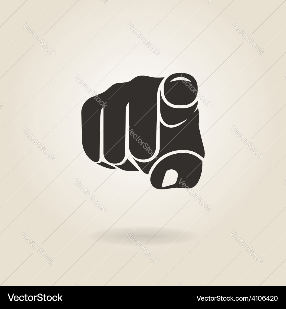 Finger pointing Royalty Free Vector Image - VectorStock