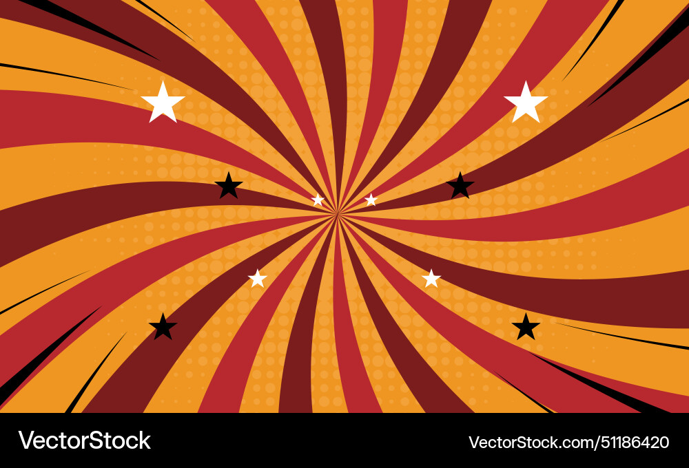 Flat comic style with stars background isolated Vector Image
