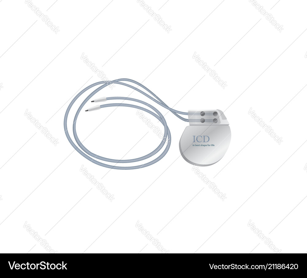 Heart Pacemaker Device ICD Royalty Free Vector Image