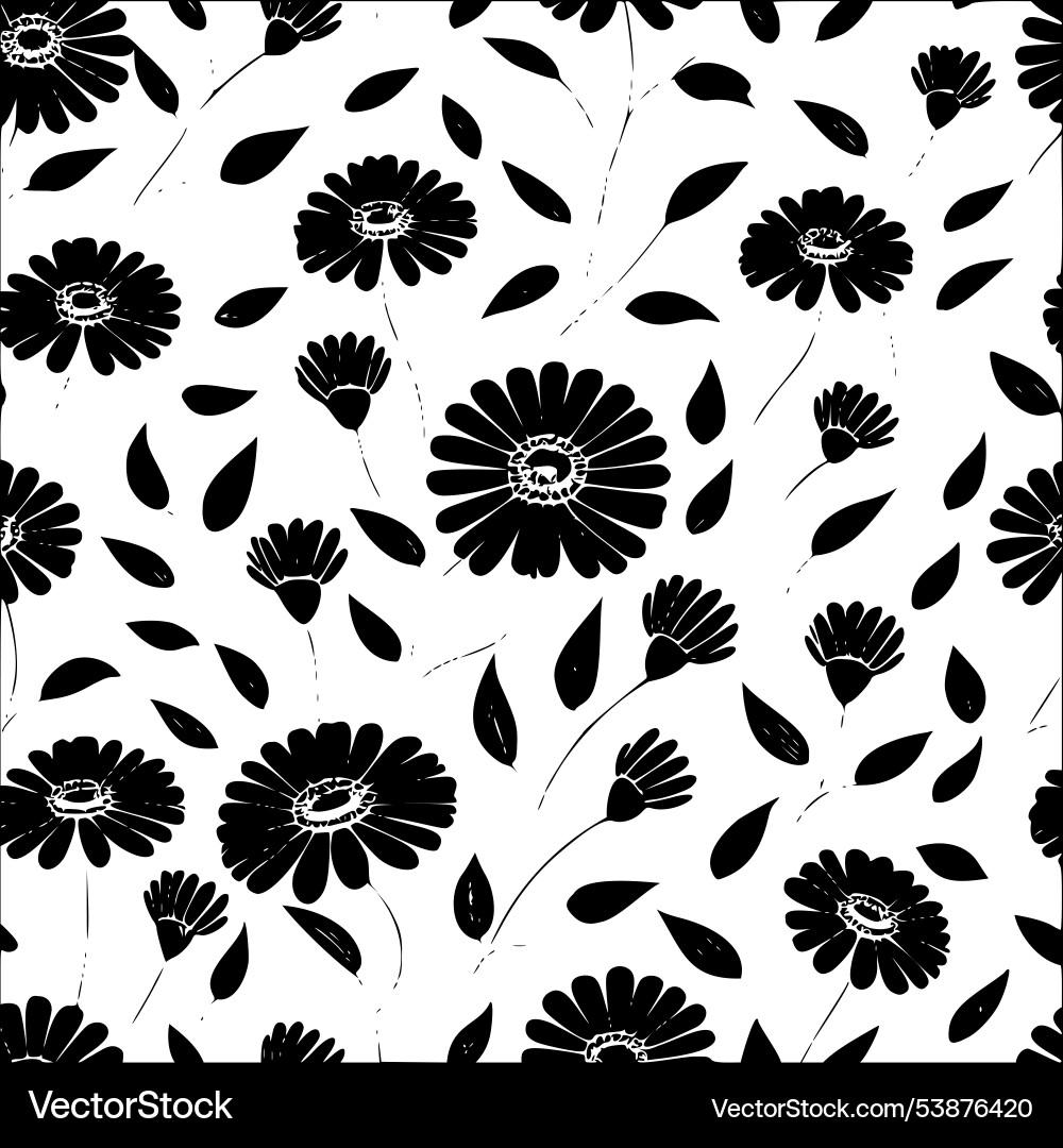 Marigold flower pattern abstract seamless colour Vector Image