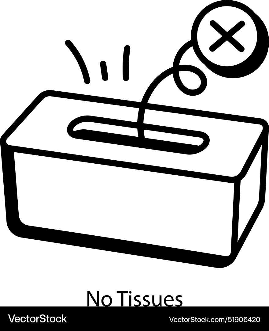 No tissues Royalty Free Vector Image - VectorStock