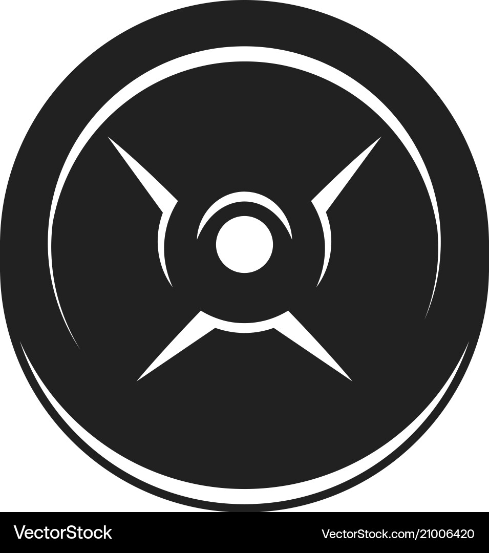 Retro Weight Plate Icon Royalty Free Vector Image