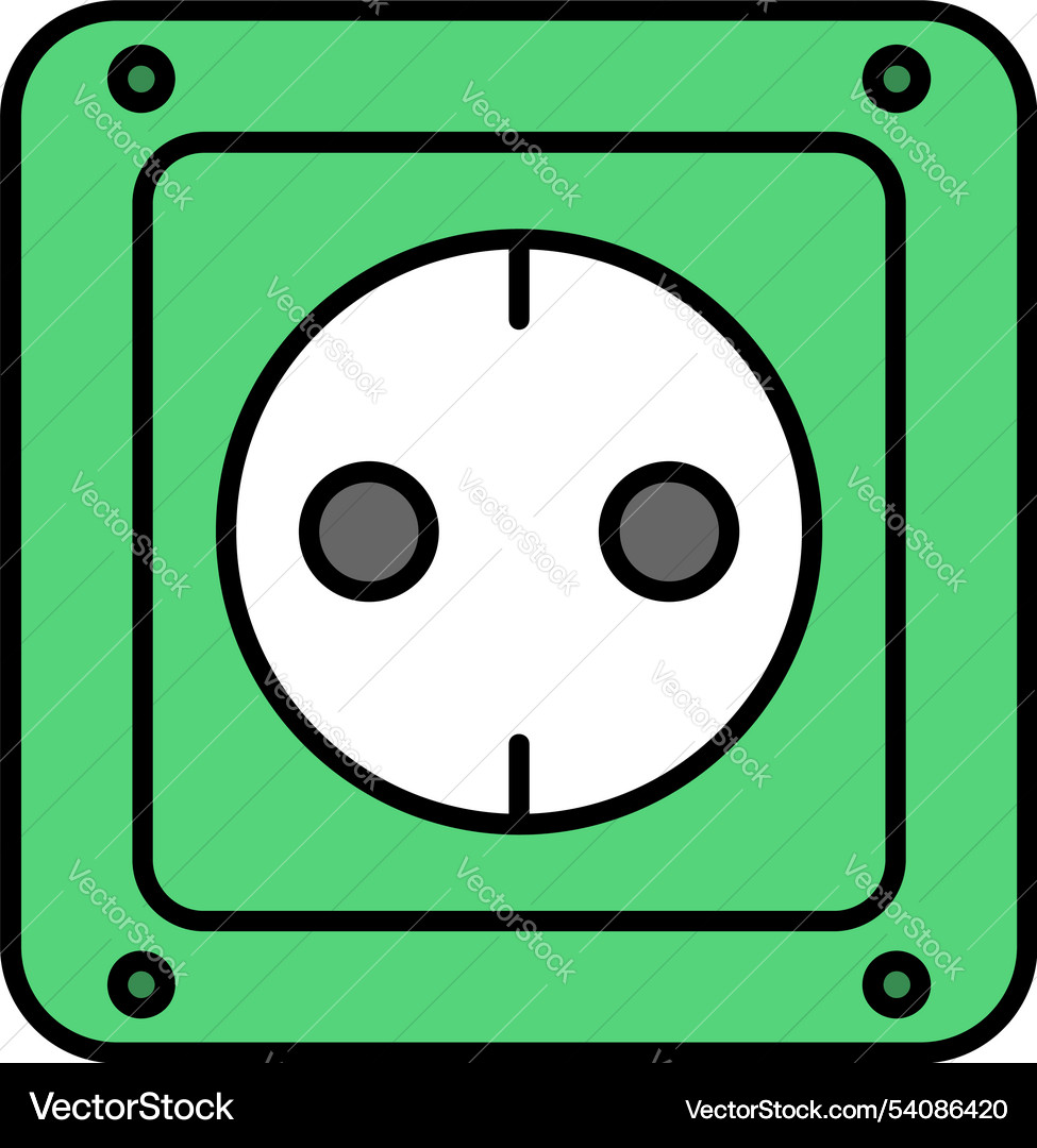 Socket line filled icon design Royalty Free Vector Image