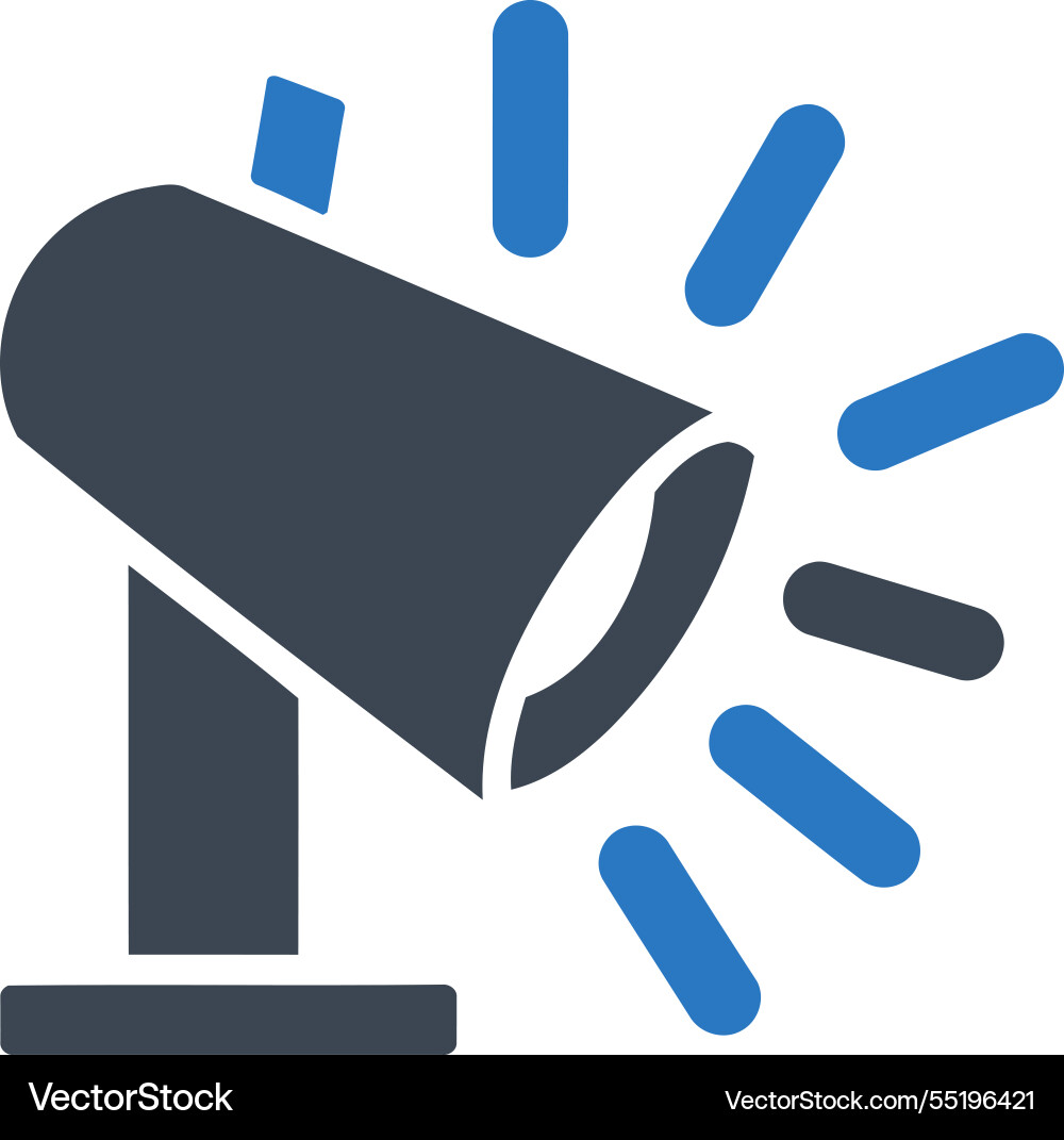 Announcement speaker icon Royalty Free Vector Image