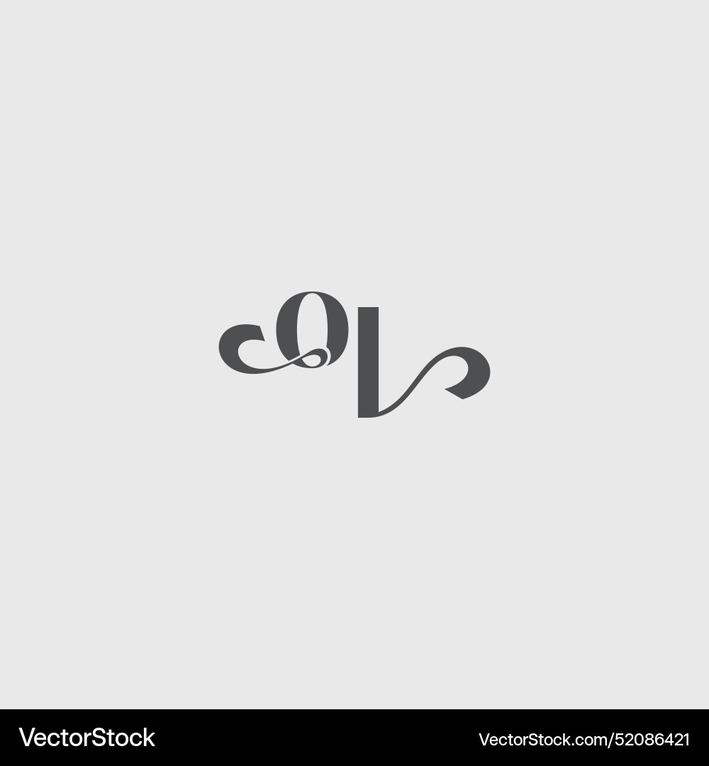 Beauty monogram initial logo simple Royalty Free Vector