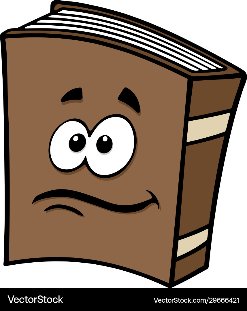 Book cartoon character graphic Royalty Free Vector Image