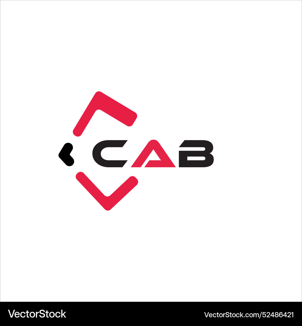 Cab creative minimalist letter logo unique Vector Image