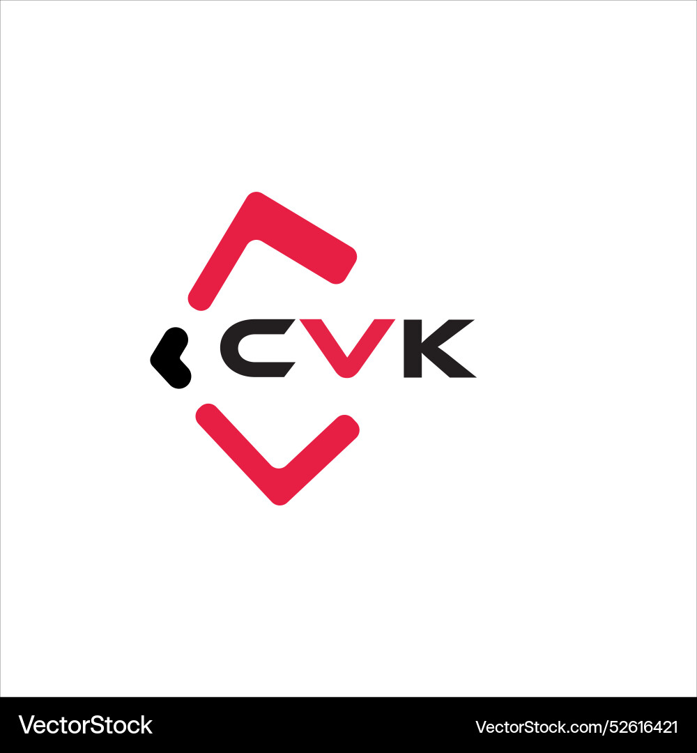 Cvk creative minimalist letter logo unique Vector Image