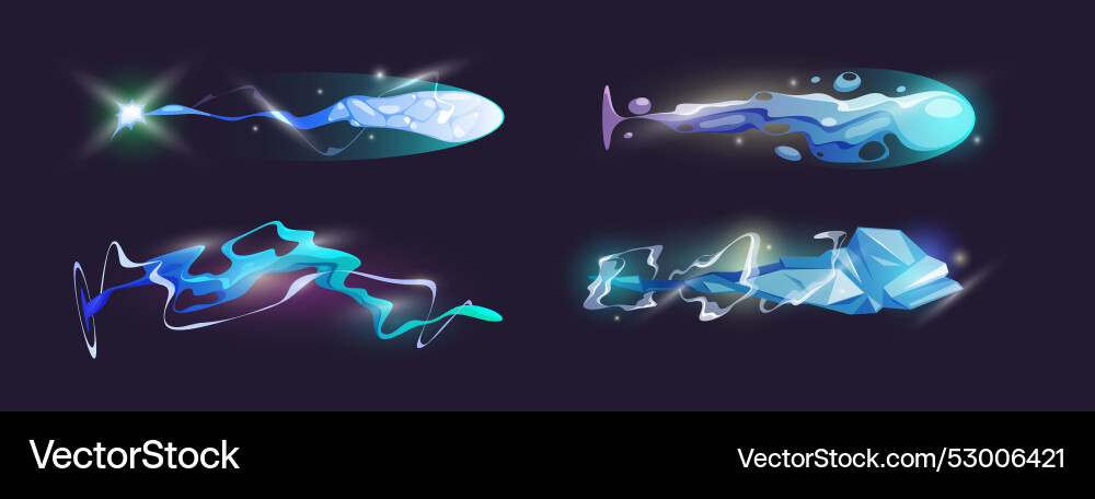 Fantasy laser shot gun effects Royalty Free Vector Image