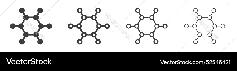 Graphene icon set on white background Royalty Free Vector