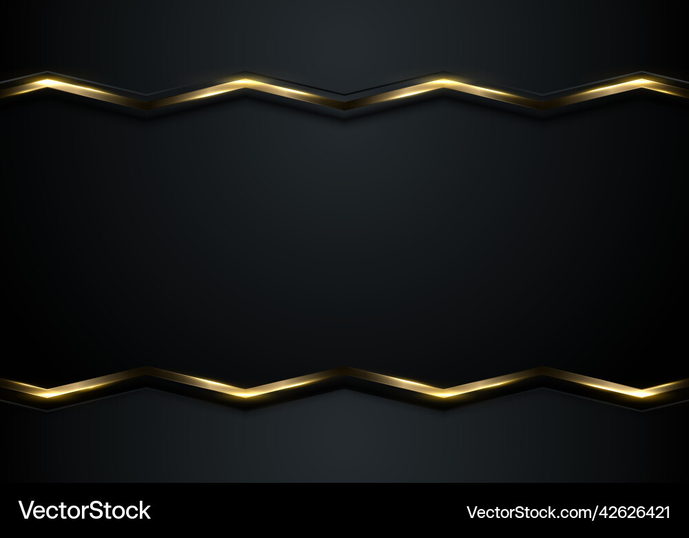 Presentation template luxury style 3d golden Vector Image