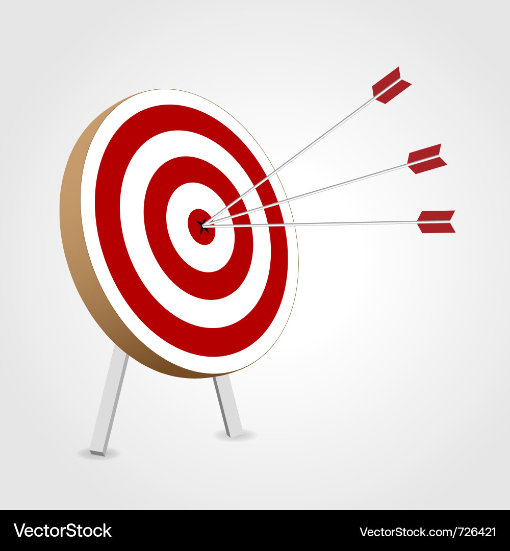 Triple Target Hit - Archery Success Royalty Free Vector