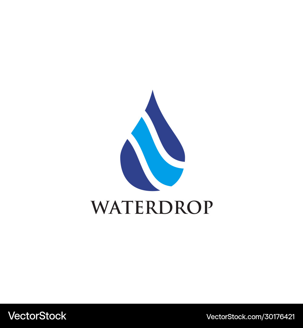 Water drop icon logo design template Royalty Free Vector