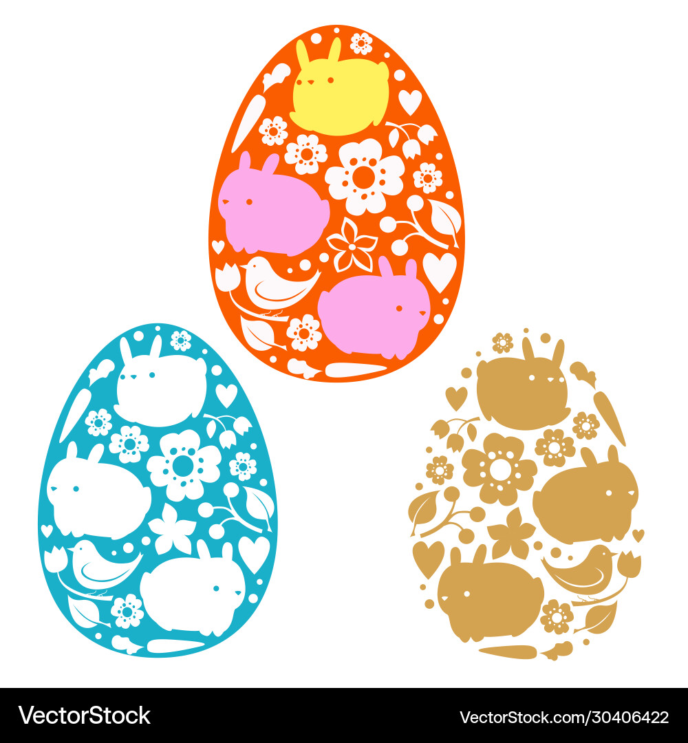 Easter eggs design Royalty Free Vector Image - VectorStock