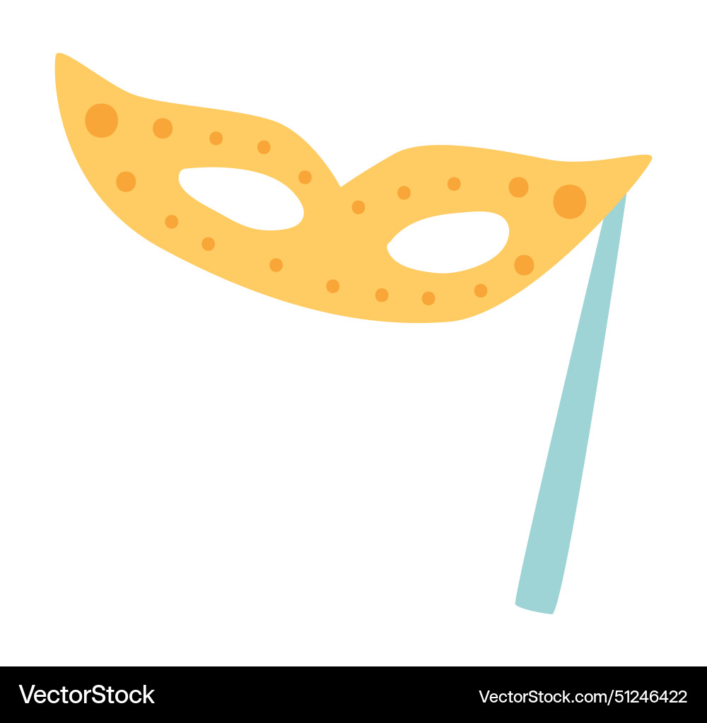 Masquerade mask in flat design hidden face Vector Image