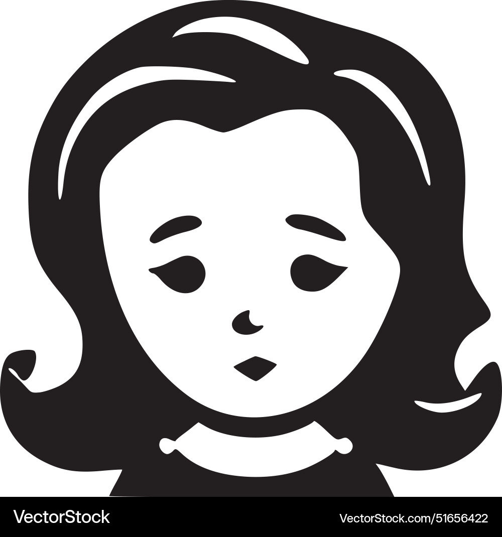 Mom - black and white Royalty Free Vector Image