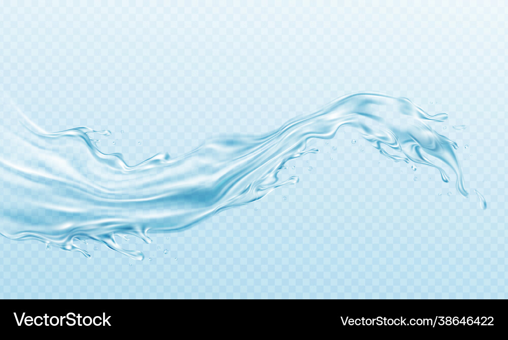 Realistic water splash isolated Royalty Free Vector Image