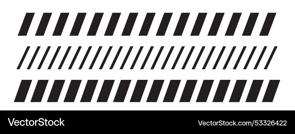 Slash line border diagonal lines divider strip Vector Image
