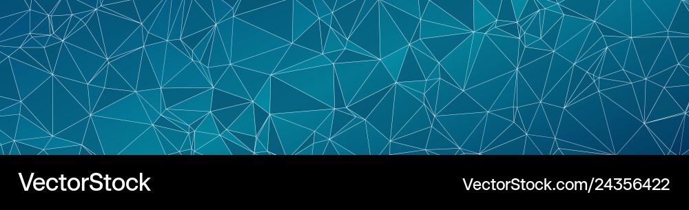 Triangles shapes wide banner tech background Vector Image