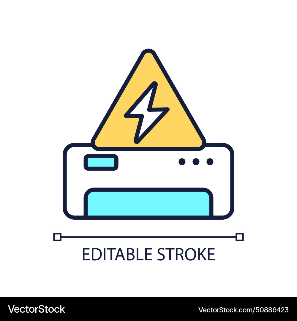 Ac electrical device rgb color icon Royalty Free Vector