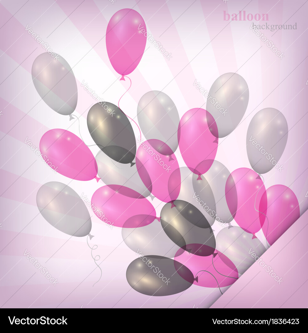 Balloon background pink Royalty Free Vector Image