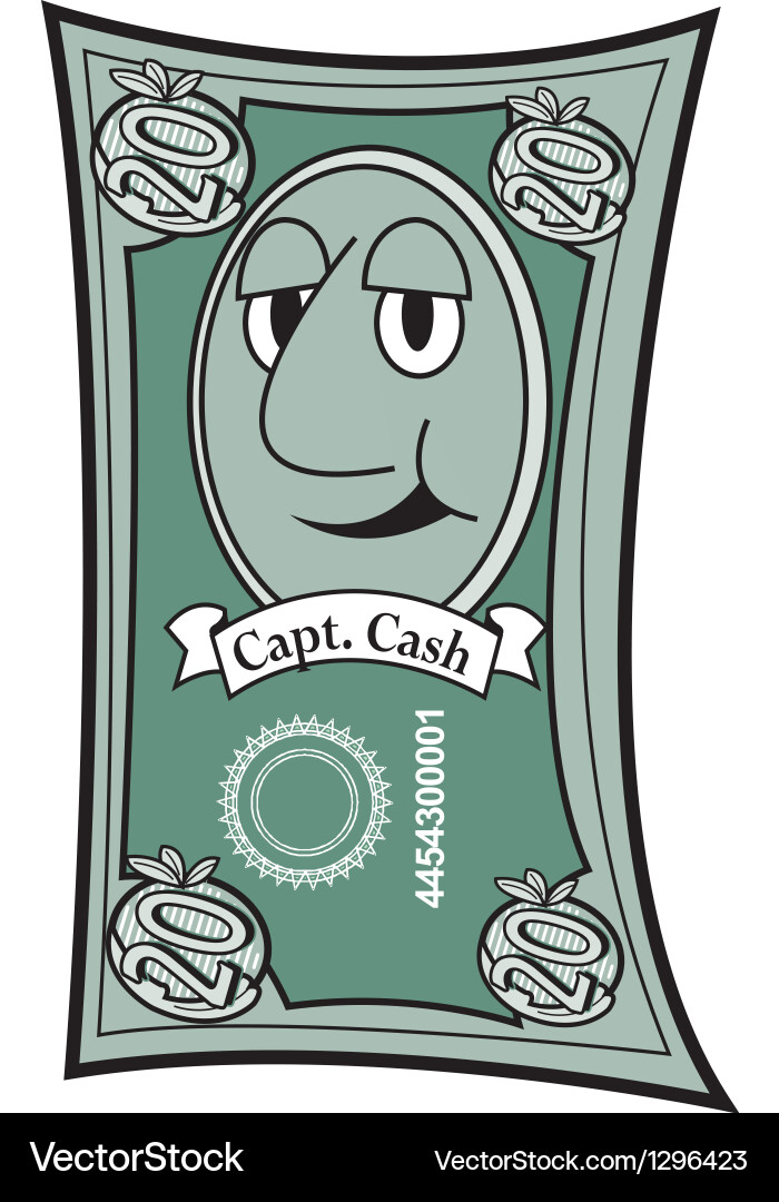 Cash cartoon Royalty Free Vector Image - VectorStock
