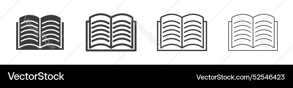 Guests book icon set on white background Vector Image