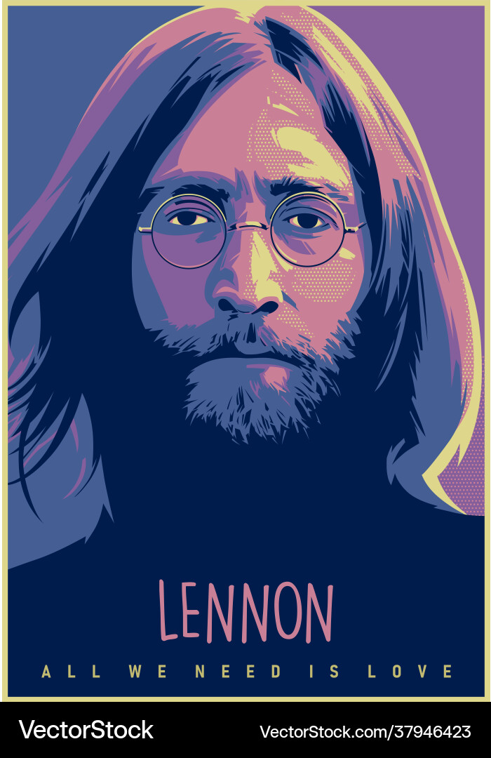 John Lennon Portrait Royalty Free Vector Image