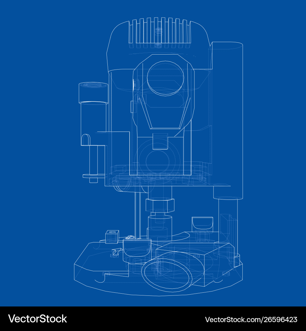 Outline milling machine Royalty Free Vector Image