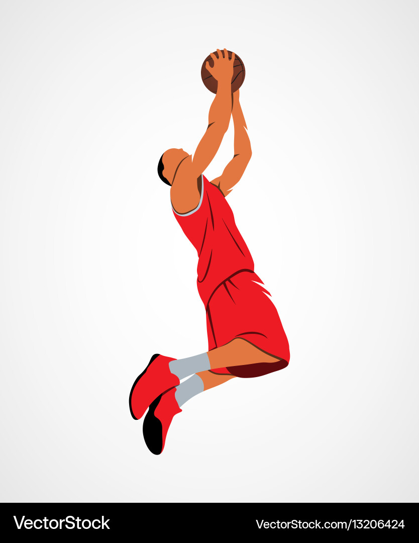 Basketball player ball Royalty Free Vector Image