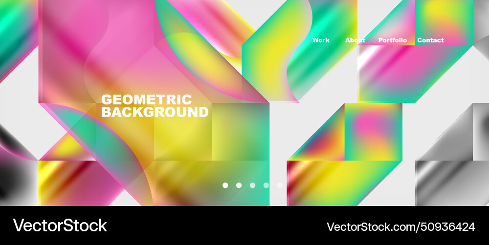 Colorful gradients with abstract geometric shapes Vector Image
