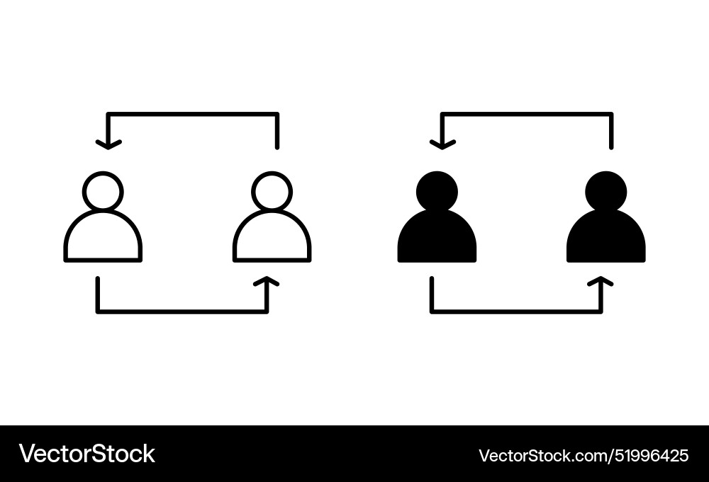 C2c outline icon collection or set thin line Vector Image