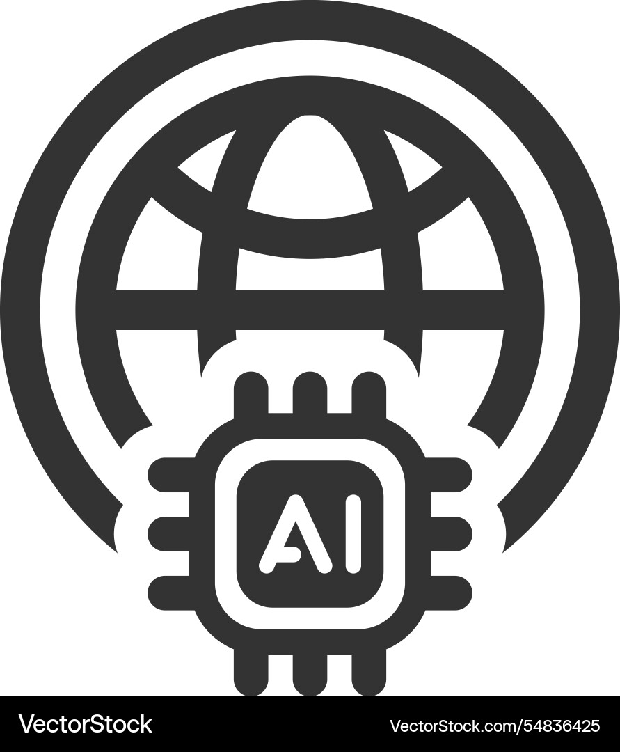 Global ai icon Royalty Free Vector Image - VectorStock