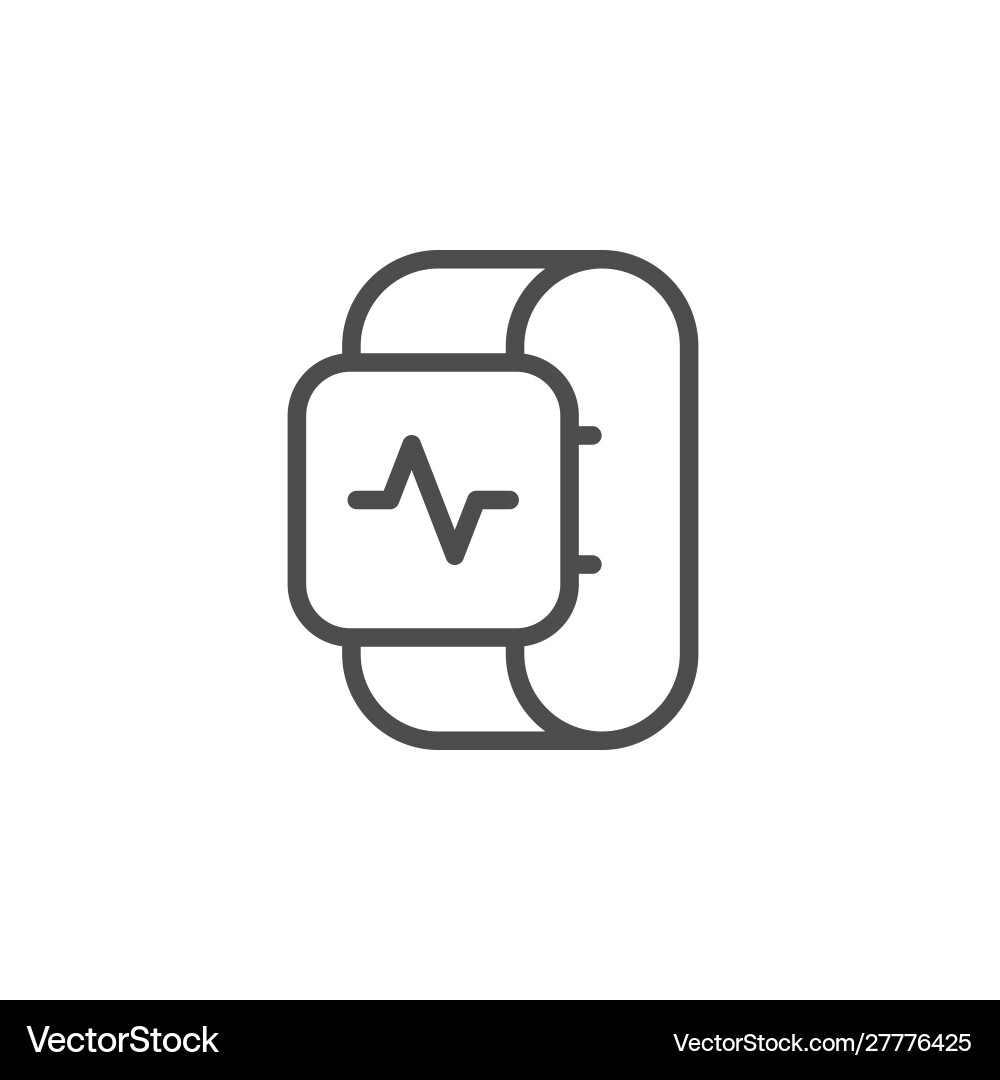 Health tracker line outline icon Royalty Free Vector Image