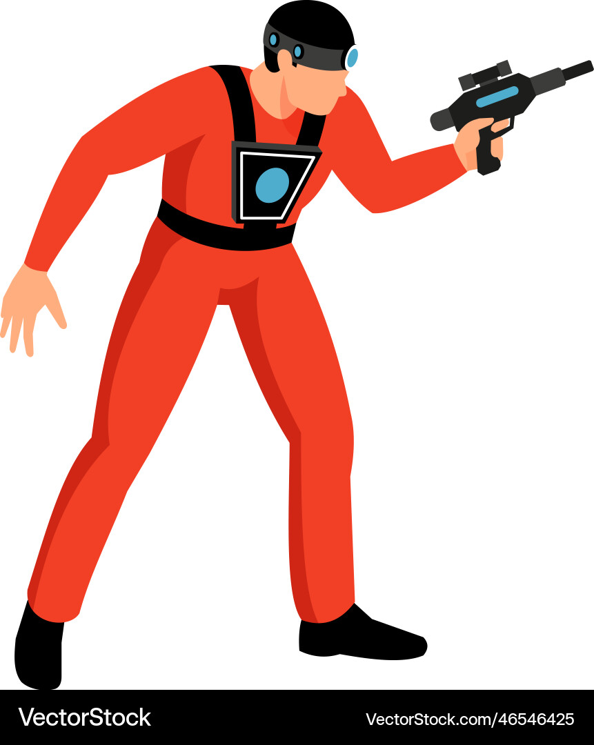 Laser tag player Royalty Free Vector Image - VectorStock