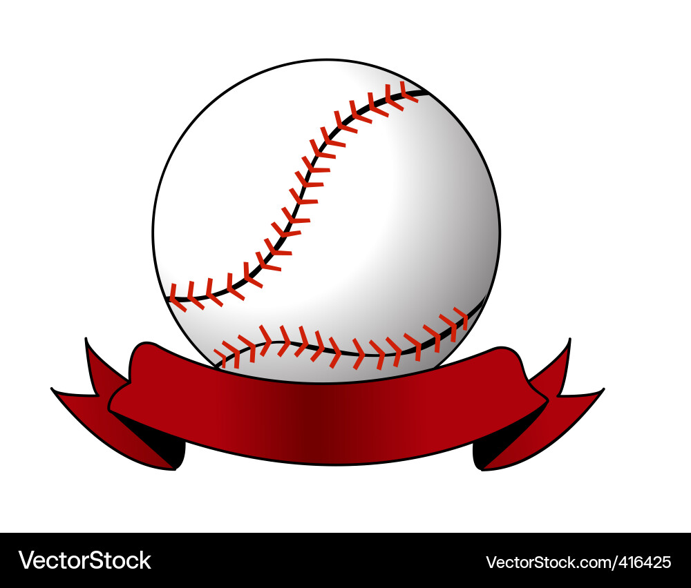 Softball image Royalty Free Vector Image - VectorStock