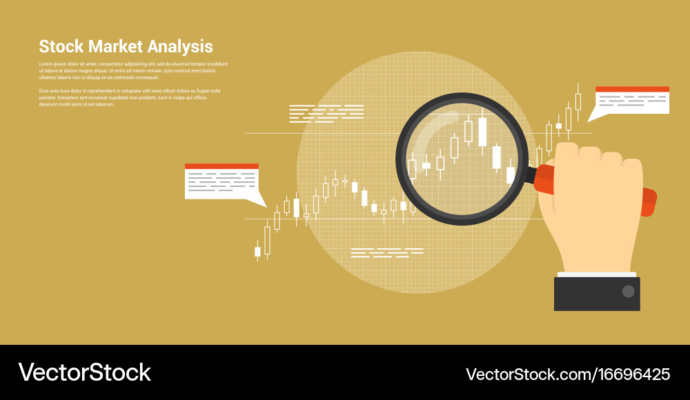 Stock Market Trends & Analysis Royalty Free Vector Image