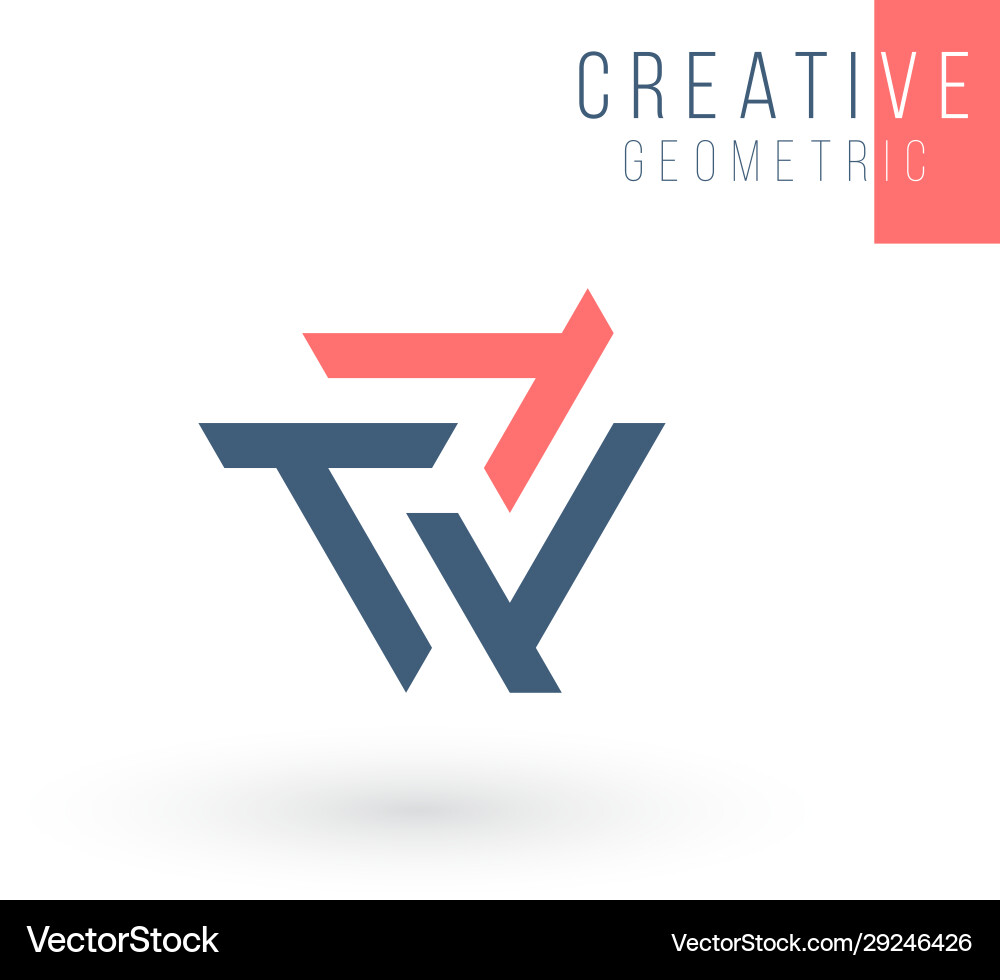 Geometric triangle unity or trinity abstract logo Vector Image
