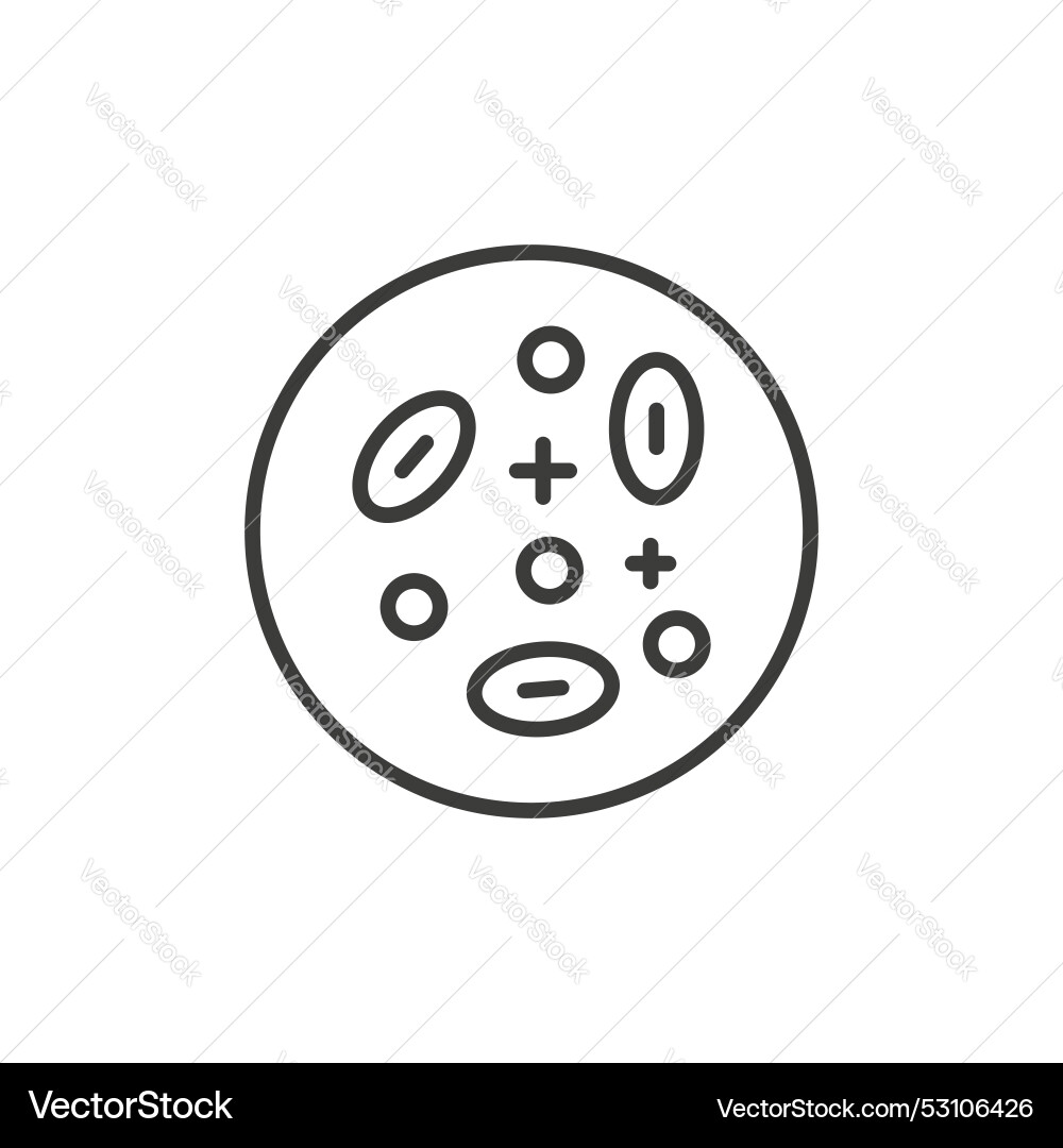 Leukemia line icon isolated on white background Vector Image
