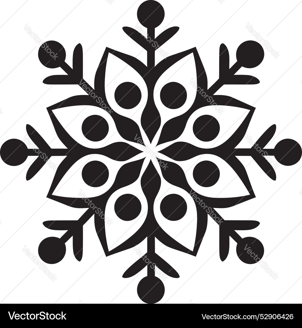 Majestic icy silence emblematic art Royalty Free Vector