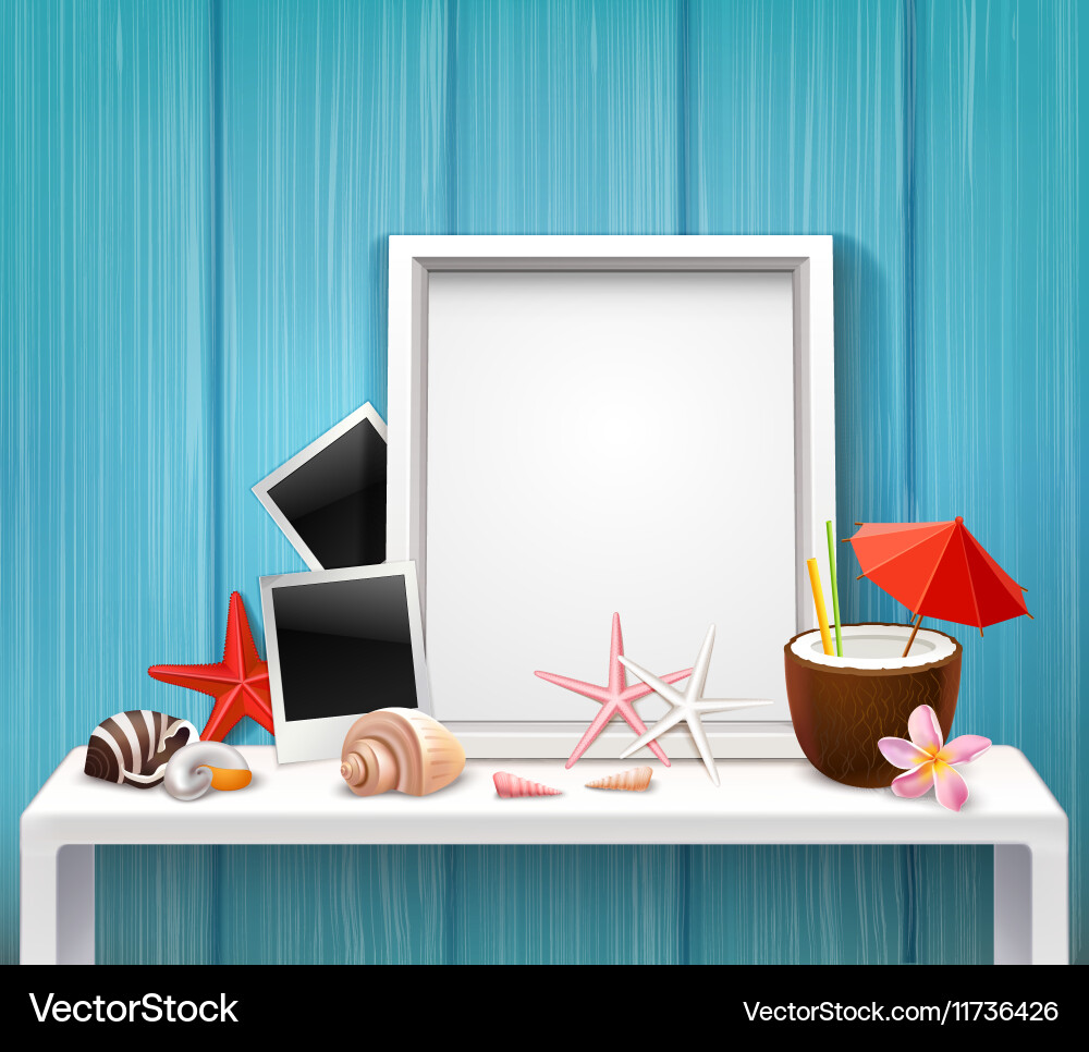 Realistic blank frame template Royalty Free Vector Image