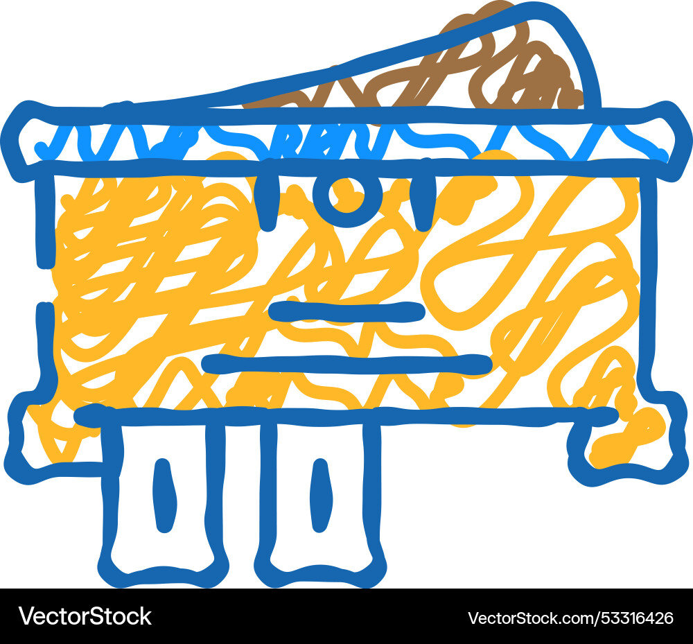 Single pole throw switch icon doodle Royalty Free Vector