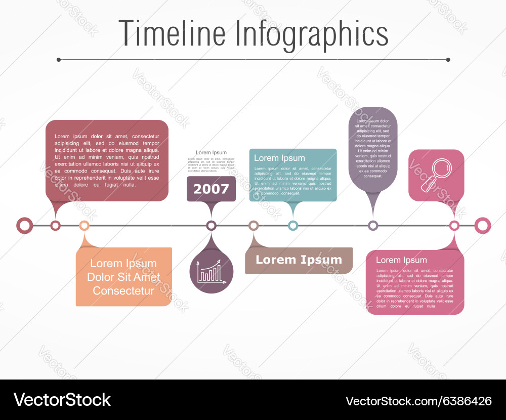 Timeline elements Royalty Free Vector Image - VectorStock
