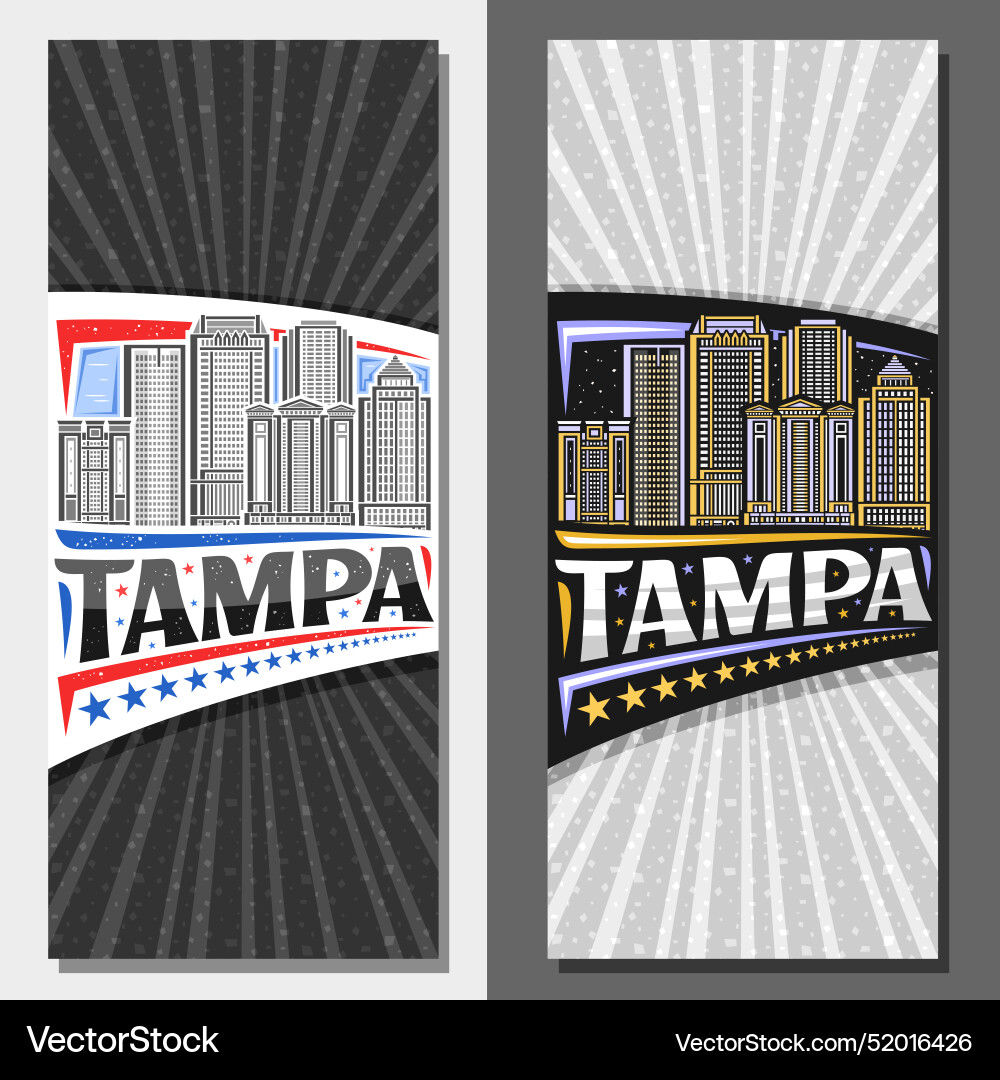 Vertical layouts for tampa Royalty Free Vector Image
