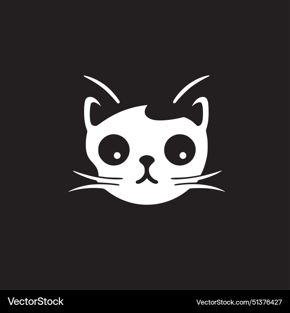 Cat - black and white Royalty Free Vector Image