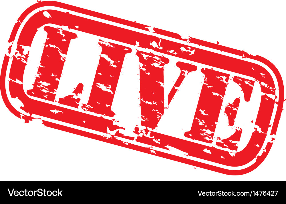 Live stamp Royalty Free Vector Image - VectorStock