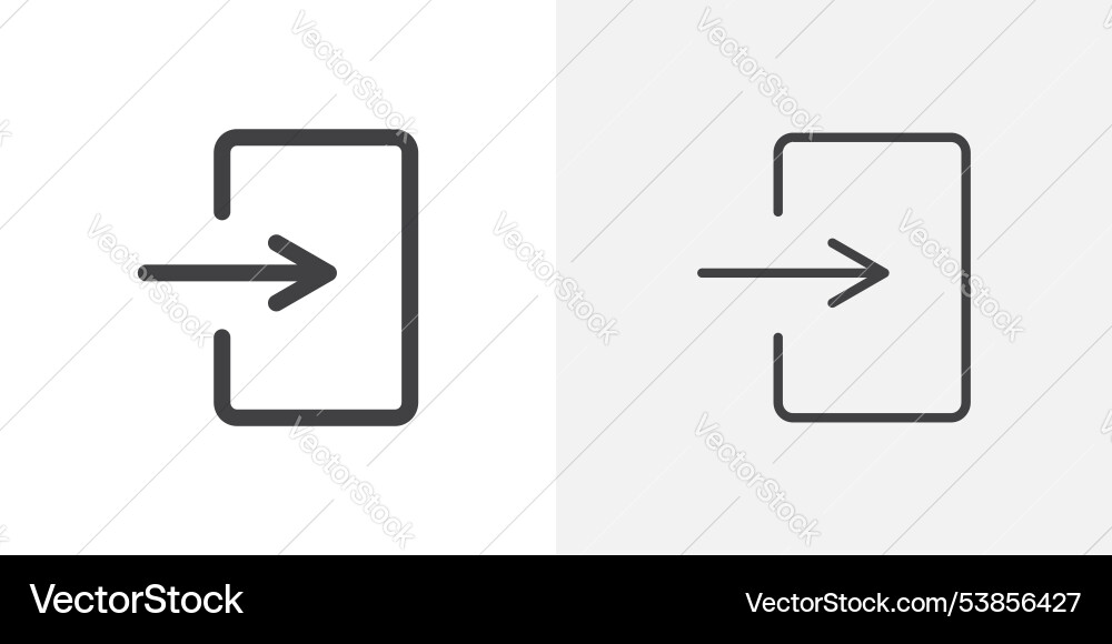 Log in icon set Royalty Free Vector Image - VectorStock