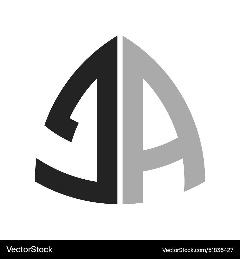 Modern creative ja logo design letter icon Vector Image